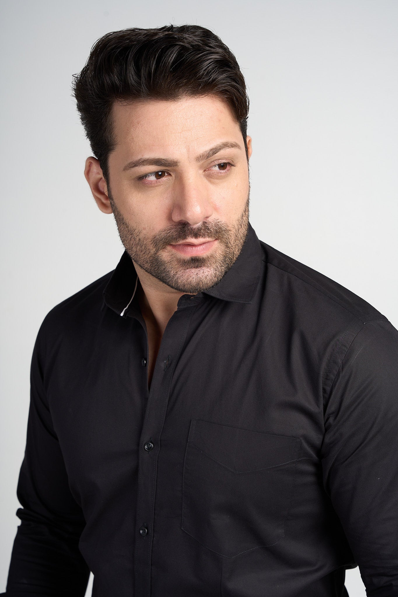 Quib - Solid Shirt- Black